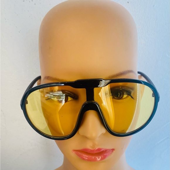 Accessories | Large Oversized Tinted Yellow Aviator Sunglasses | Poshmark